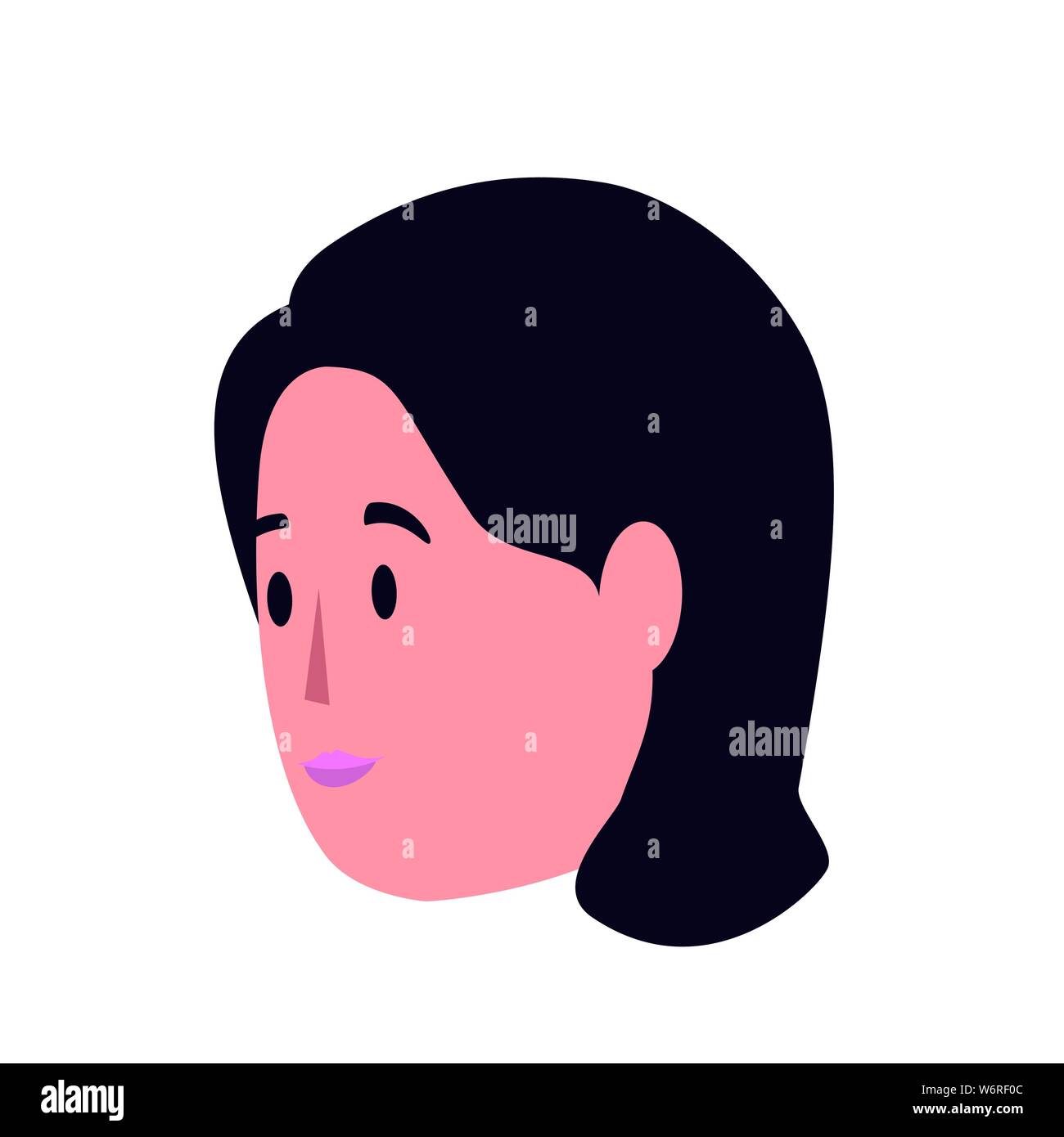 cute little girl head character Stock Vector Image & Art - Alamy