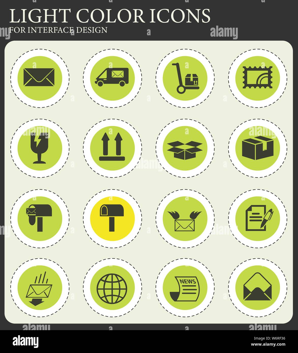 post service vector icons for web and user interface design Stock ...
