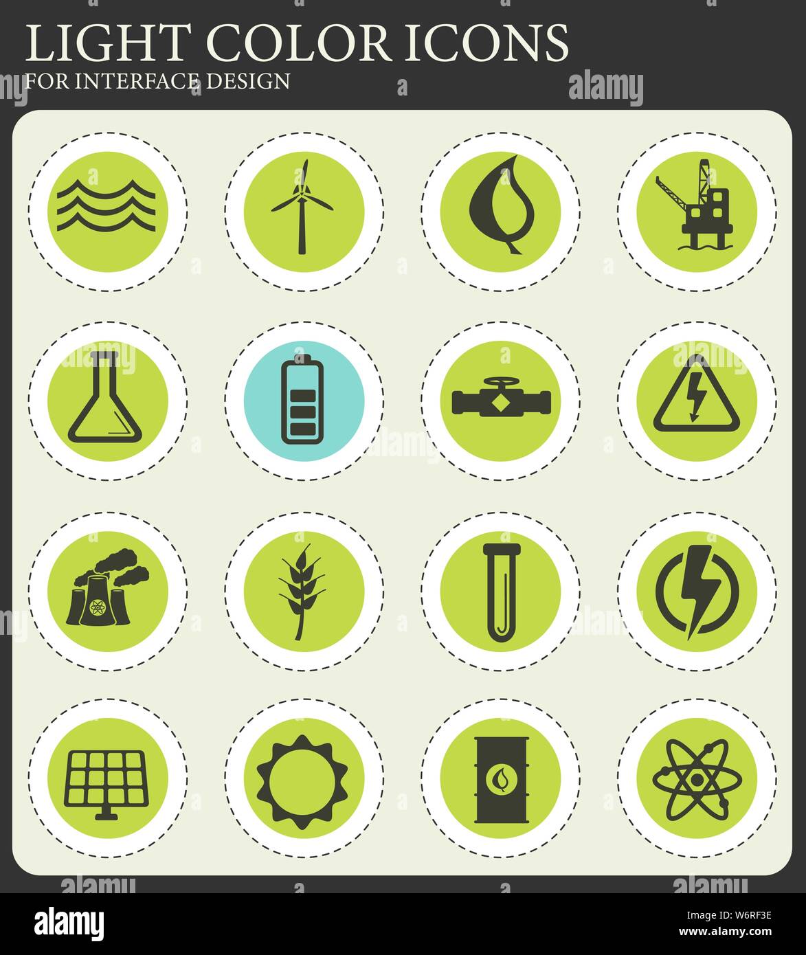 Power generation simply symbol for web icons and user interface Stock ...