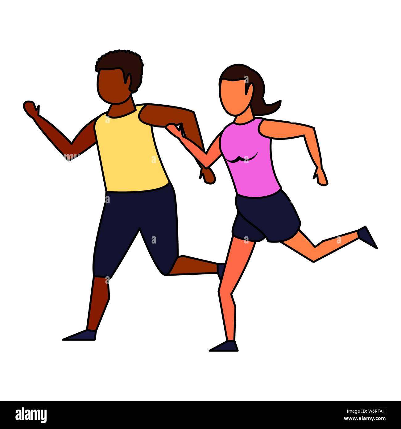 fitness sport exercise lifestyle cartoon Stock Vector Image & Art - Alamy