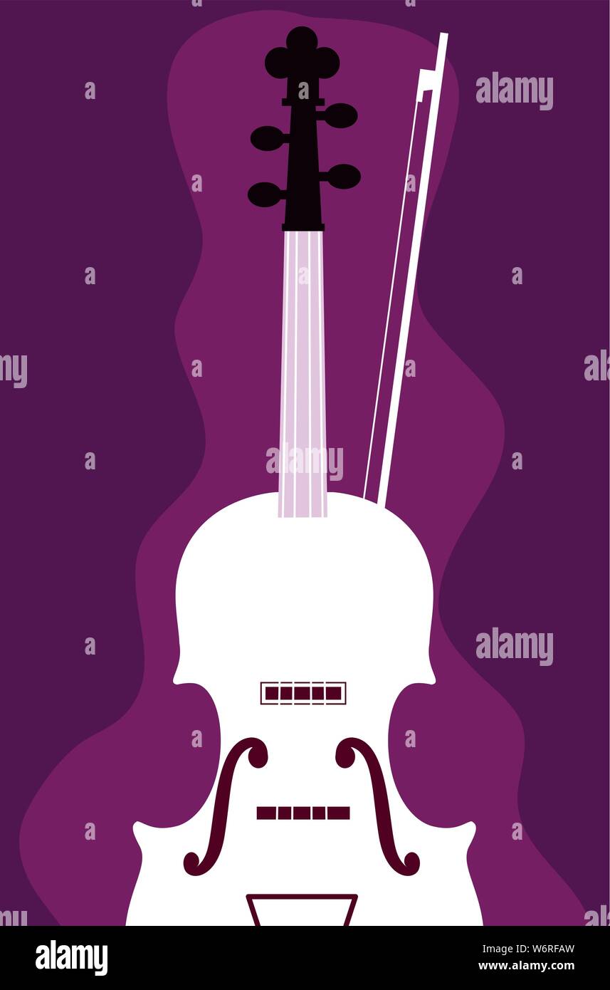 musical cello on note background vector illustration Stock Vector Image ...