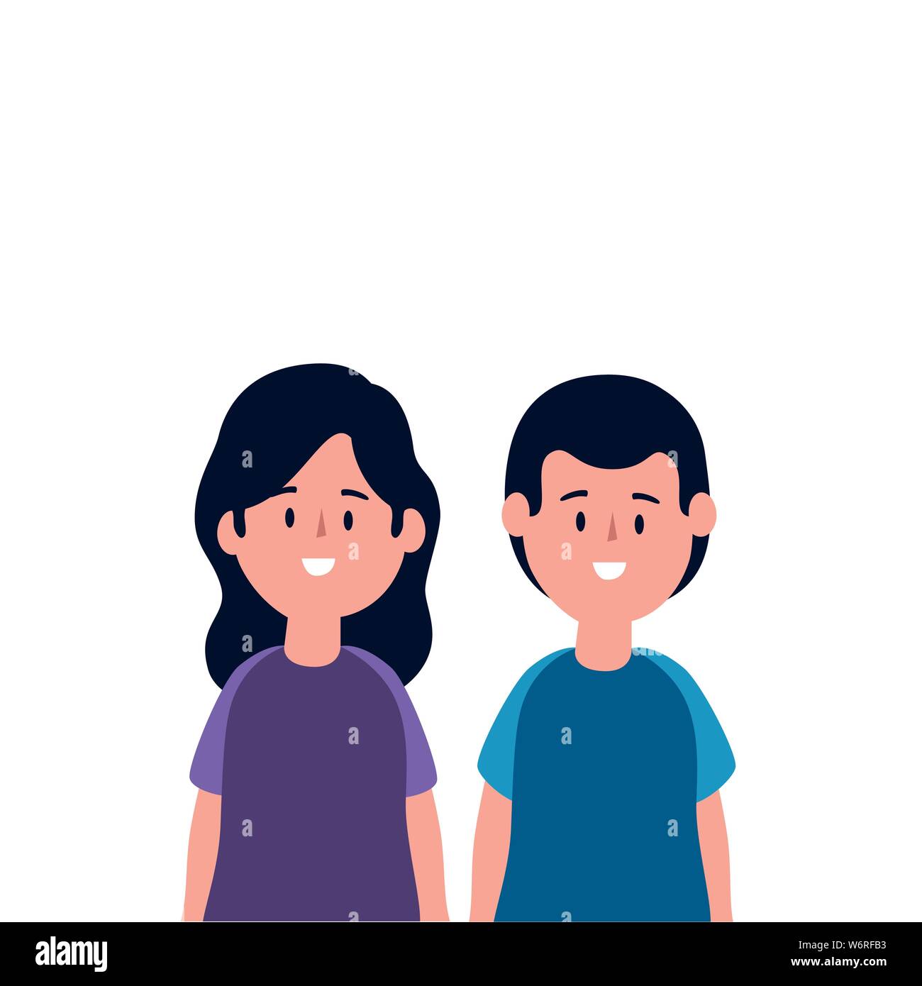 little kids couple avatars characters Stock Vector Image & Art - Alamy