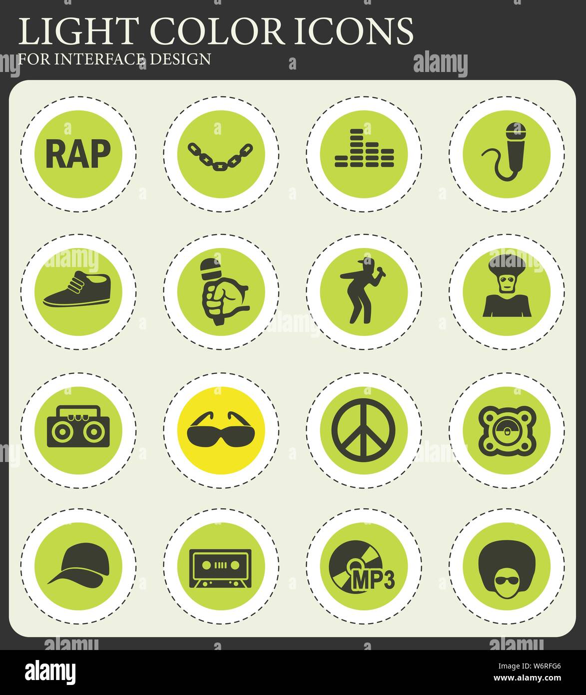 rap web icons for user interface design Stock Vector Image & Art - Alamy