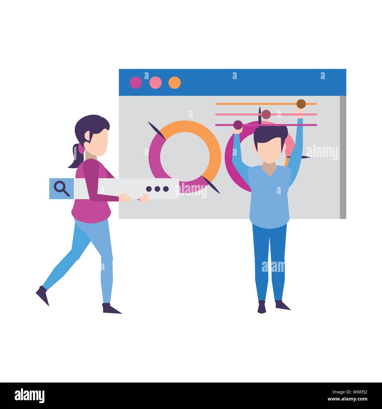 technology web digital hardware cartoon Stock Vector Image & Art - Alamy