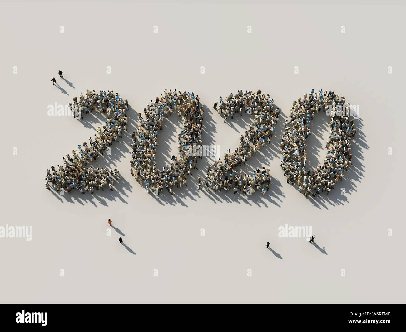 crowd as the 2020 numbers Stock Photo - Alamy