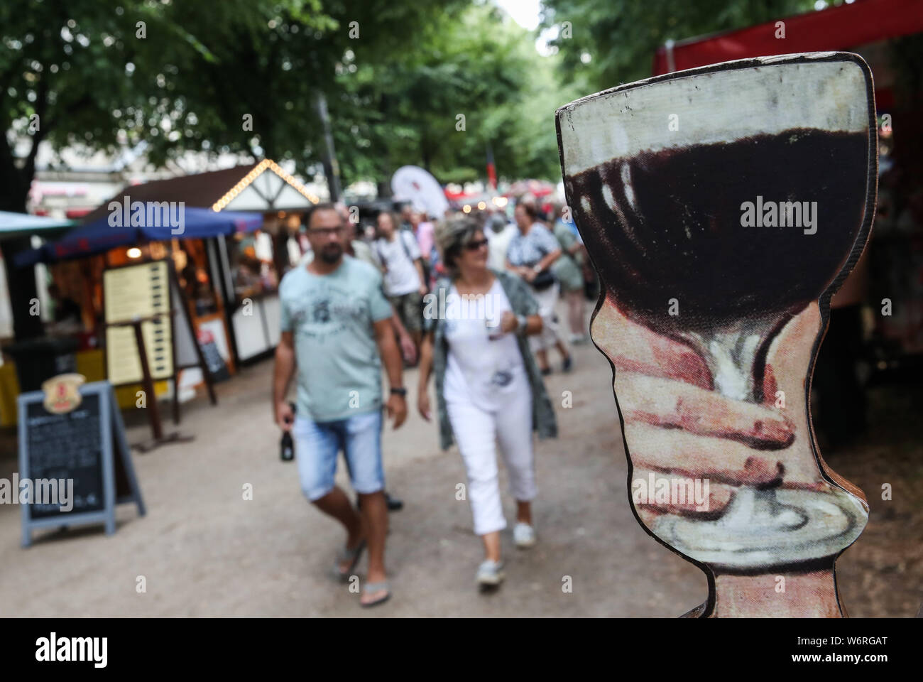 Berlin, Germany. 2nd Aug, 2019. Visitors are seen during the ...