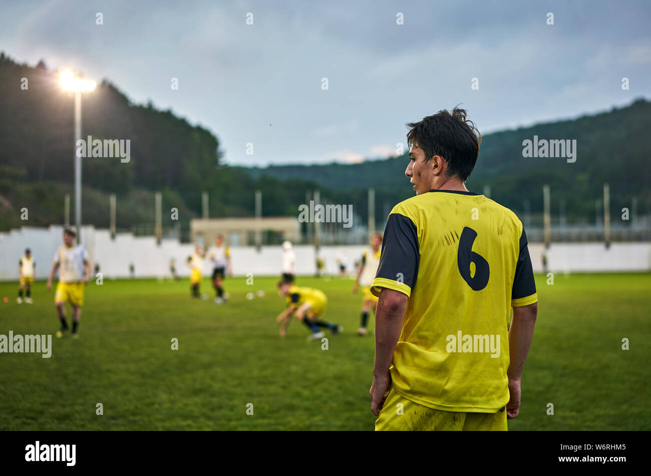 Football field clouds hi-res stock photography and images - Alamy
