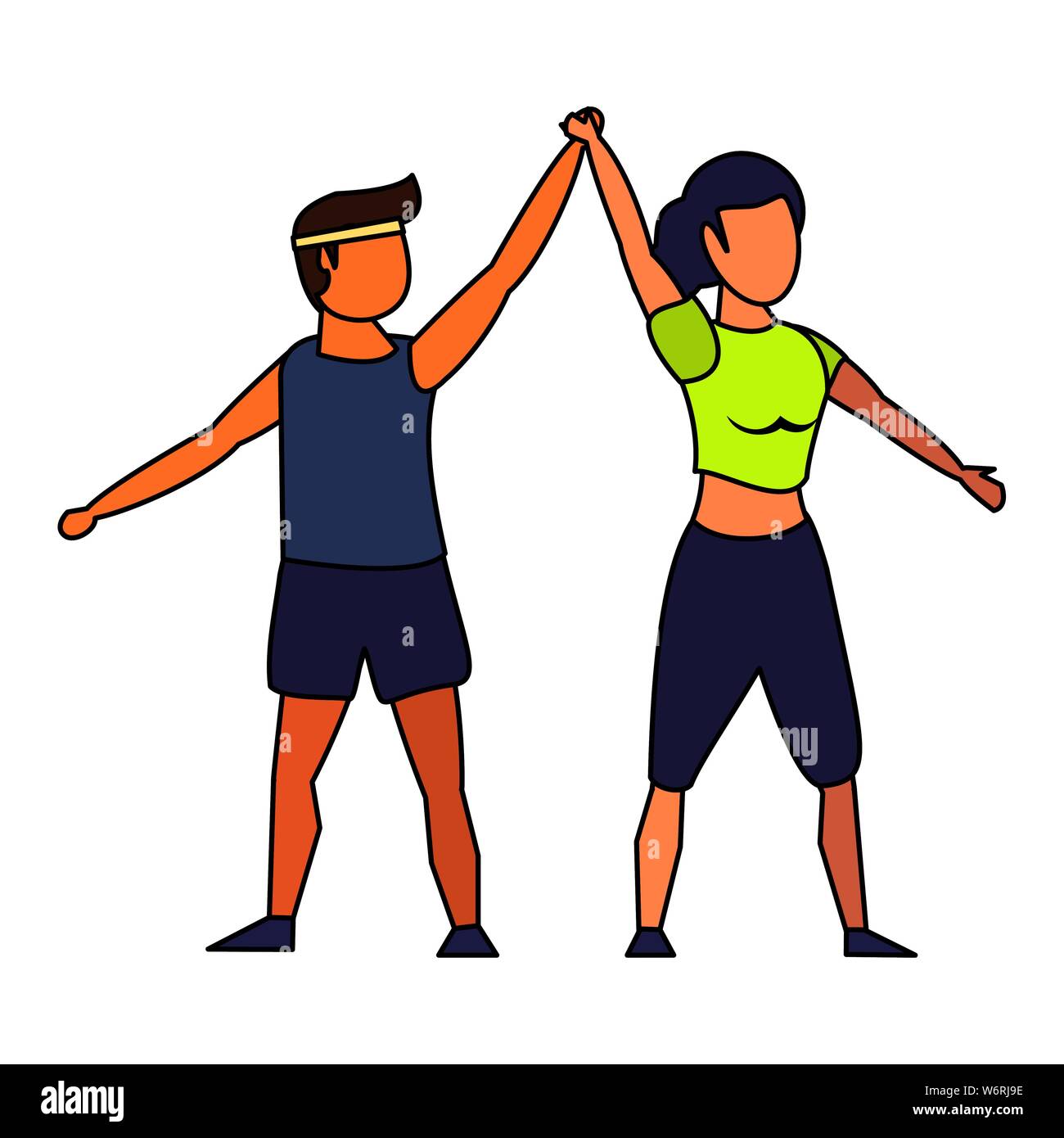 fitness sport exercise lifestyle cartoon Stock Vector Image & Art - Alamy