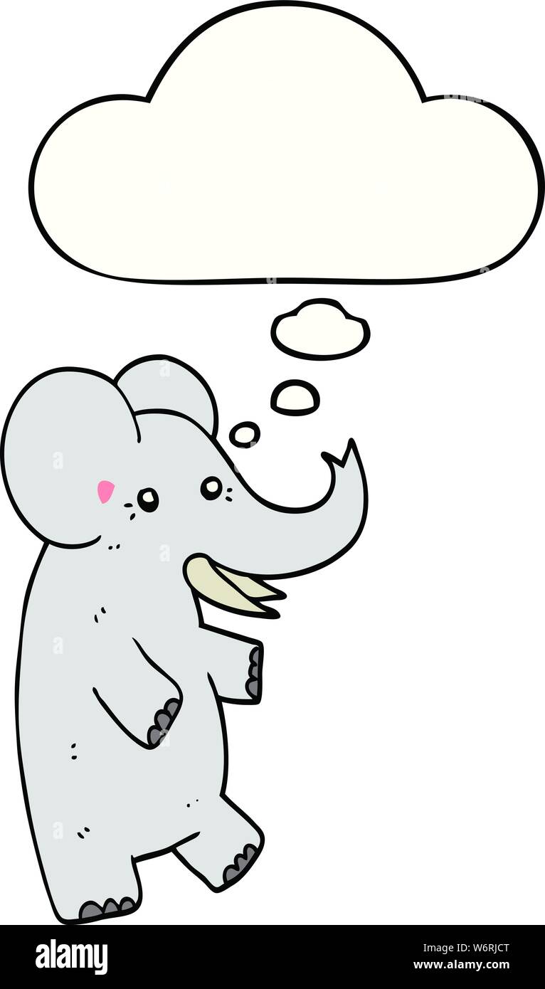 cartoon elephant with thought bubble Stock Vector Image & Art - Alamy
