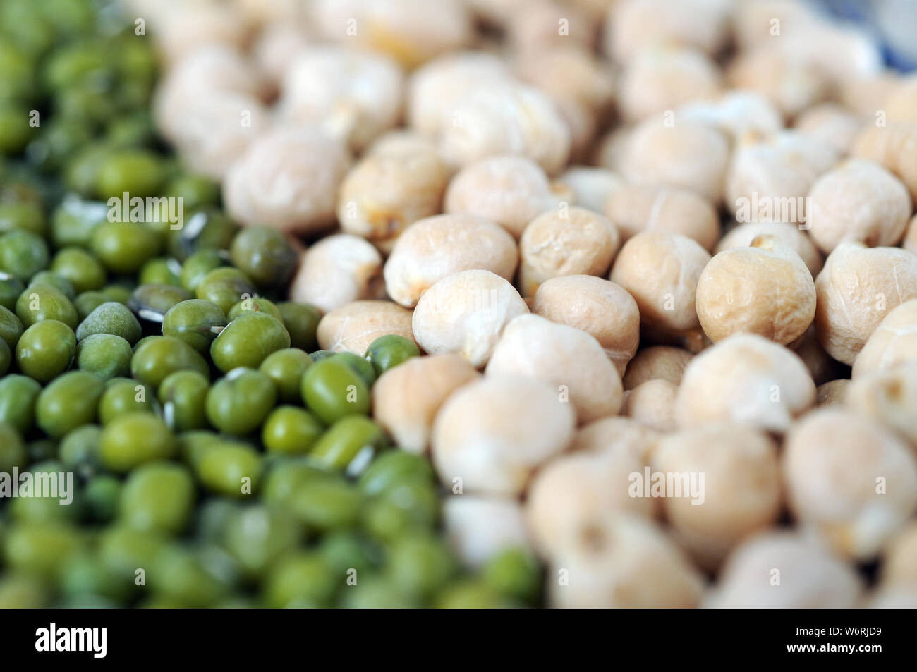 closeup chick pea and mung for background Stock Photo - Alamy