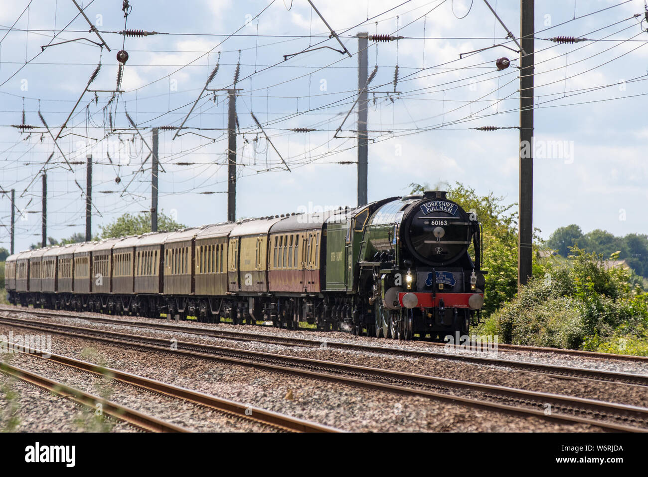 60163 Tornado Working the Yorkshire Pullman Rail Tour Stock Photo - Alamy