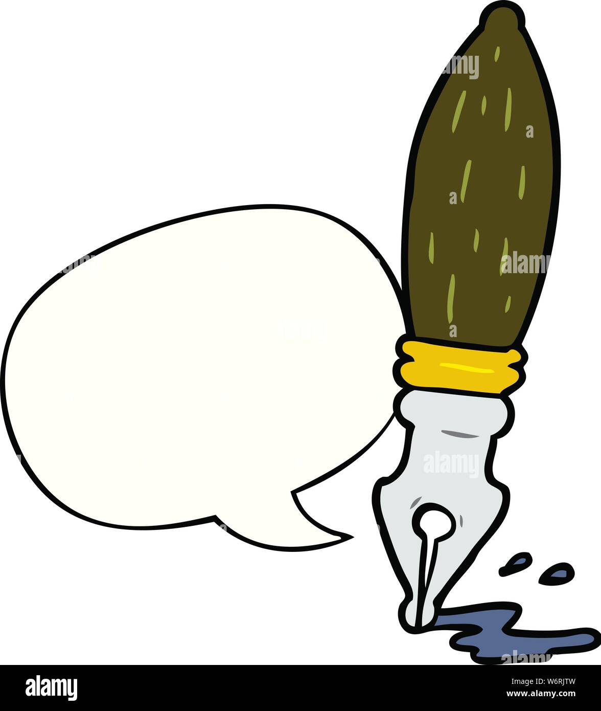 Cartoon traditional fountain pen hi-res stock photography and images ...