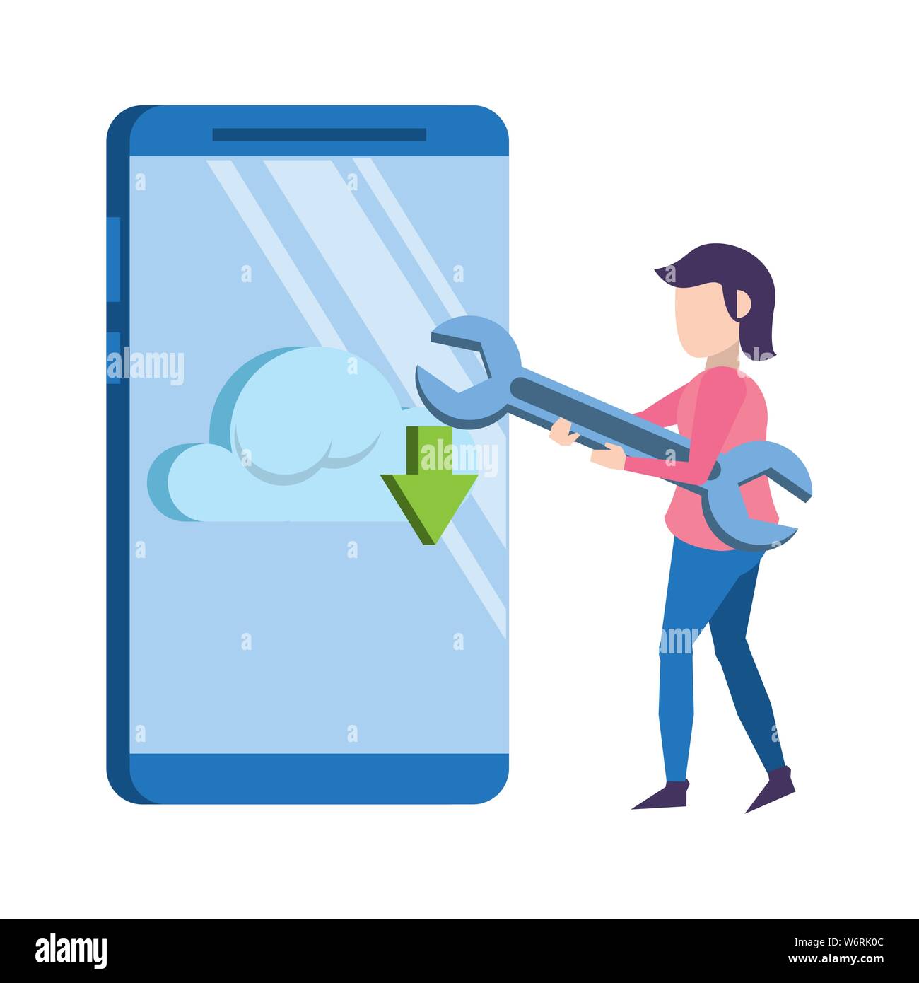 technology web digital hardware cartoon Stock Vector Image & Art - Alamy