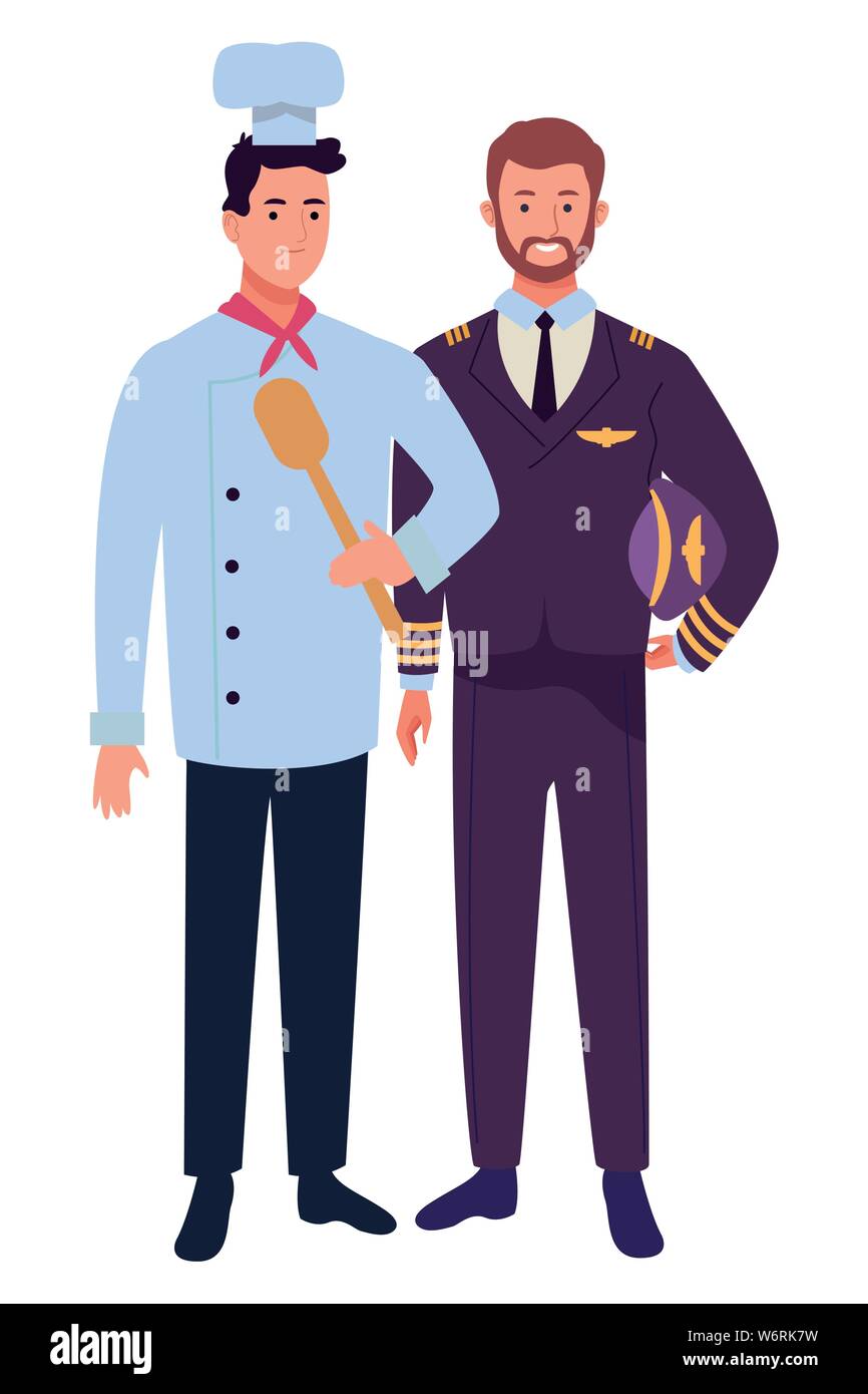 Professionals workers couple smiling cartoons Stock Vector Image & Art ...