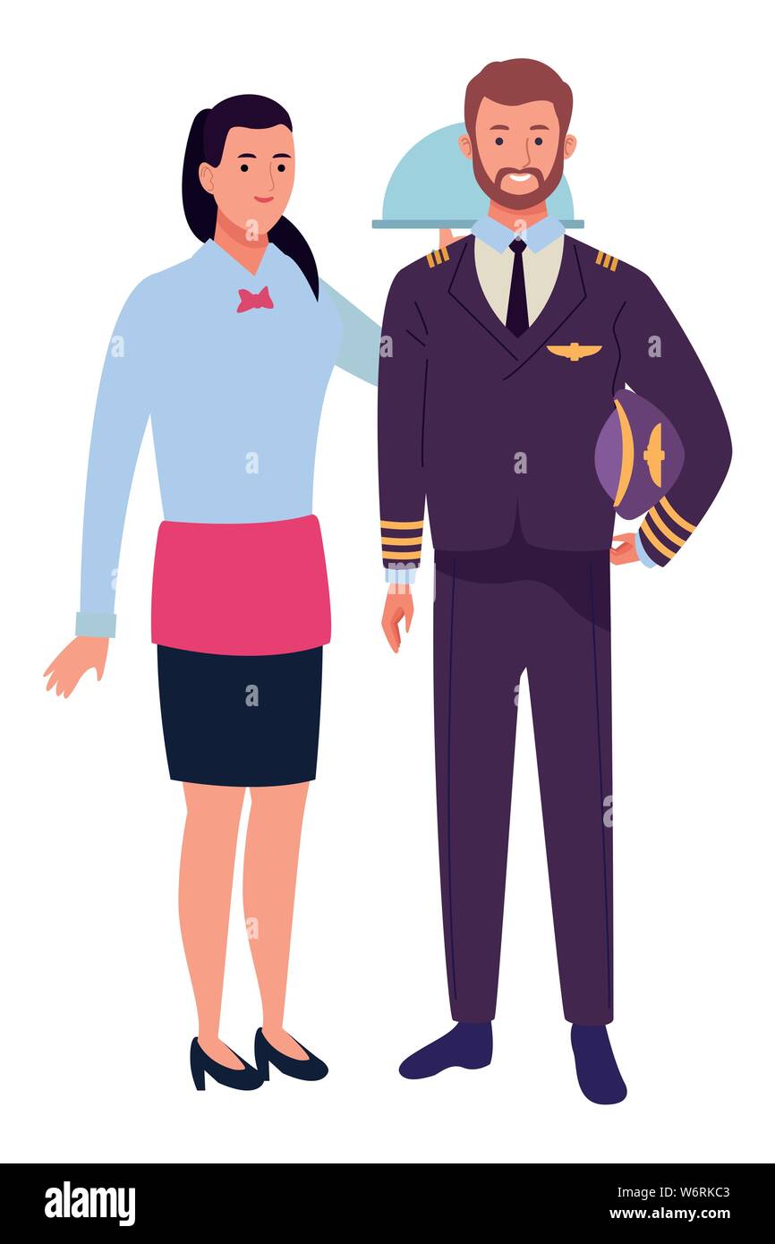 Professionals workers couple smiling cartoons Stock Vector Image & Art ...