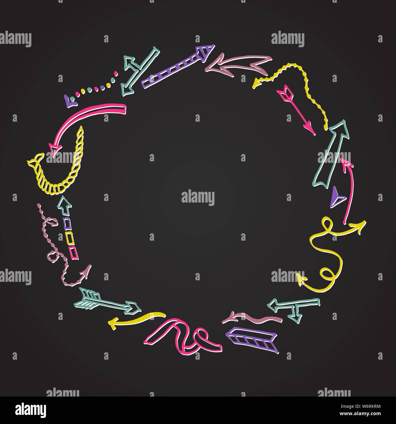 Vector cute frame hand Stock Vector Images - Alamy