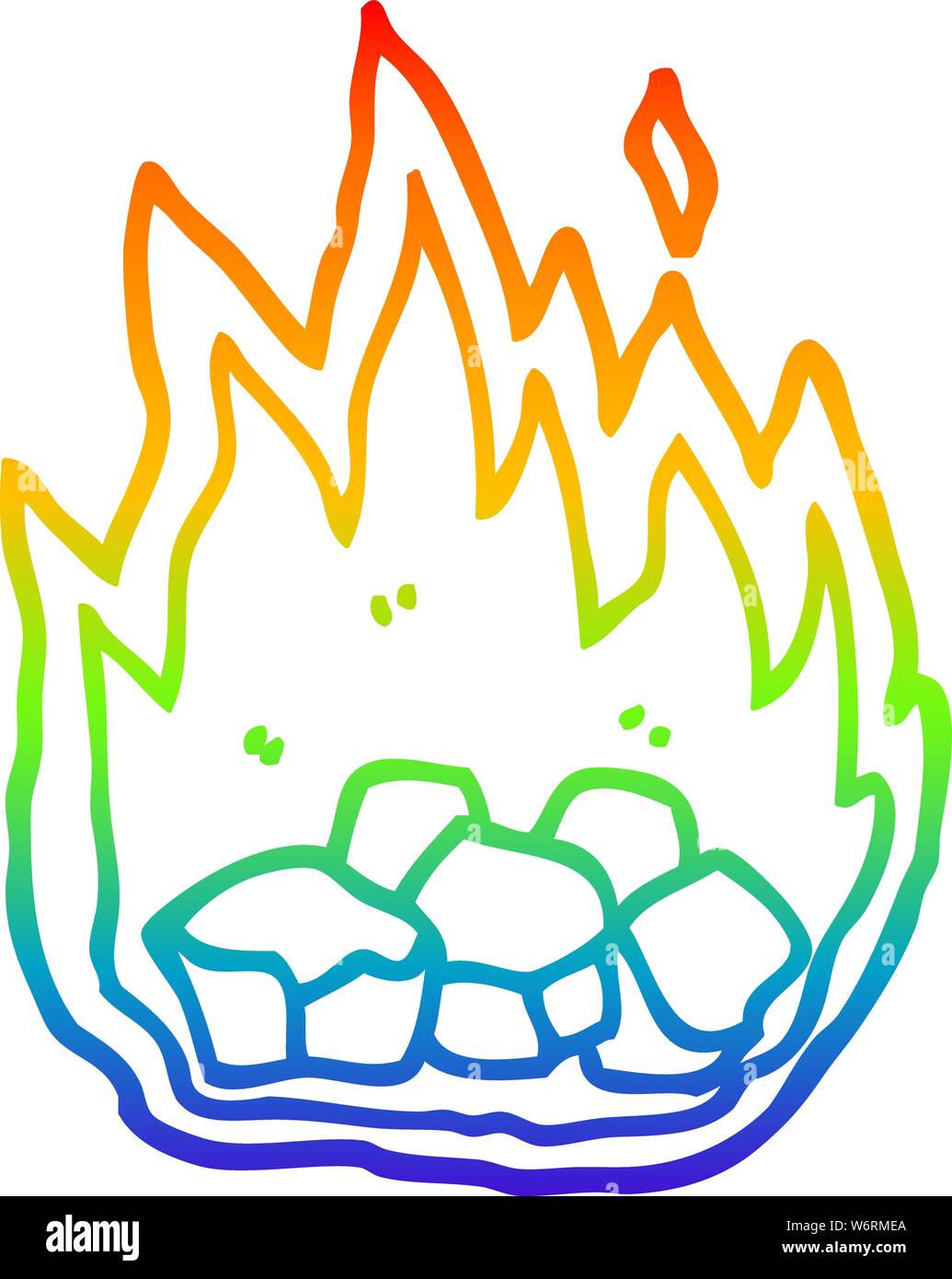 Burning coals Stock Vector Images - Alamy
