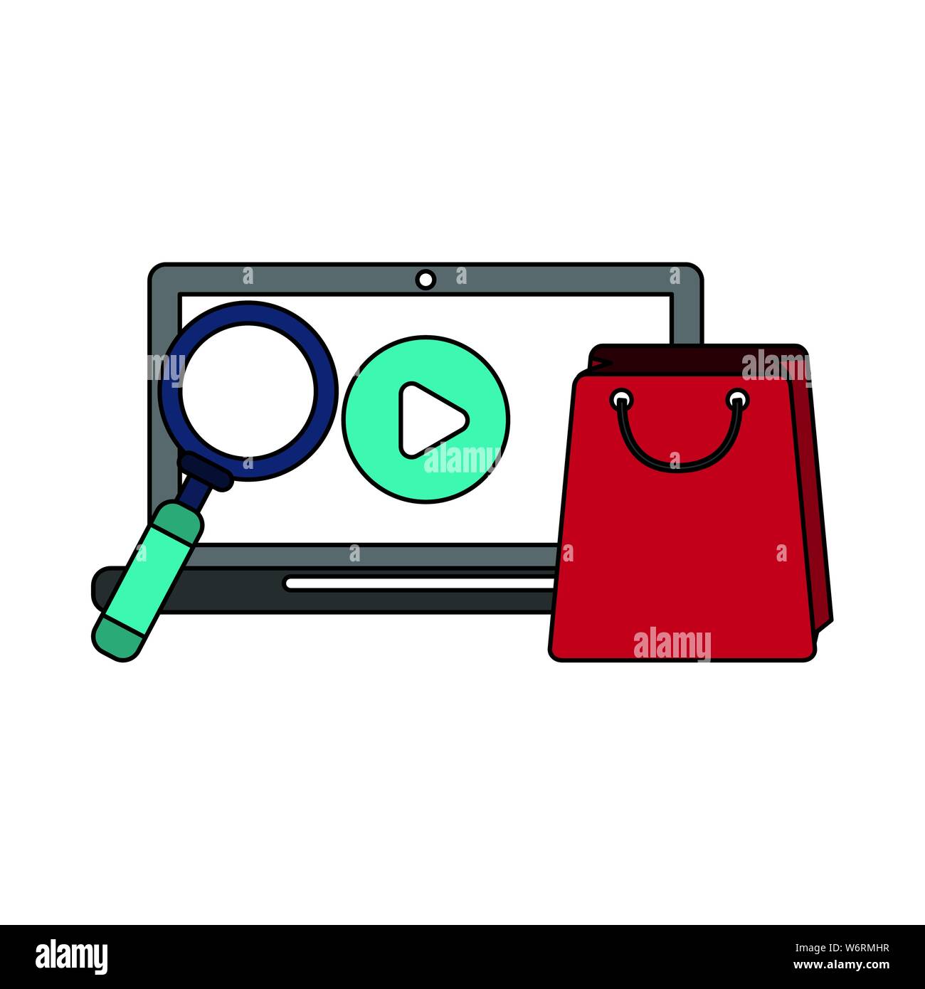 online shopping ecommerce sale cartoon Stock Vector Image & Art - Alamy