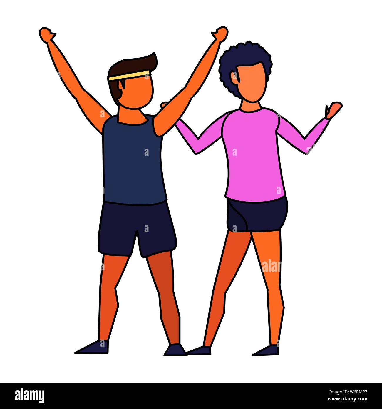 fitness sport exercise lifestyle cartoon Stock Vector Image & Art - Alamy