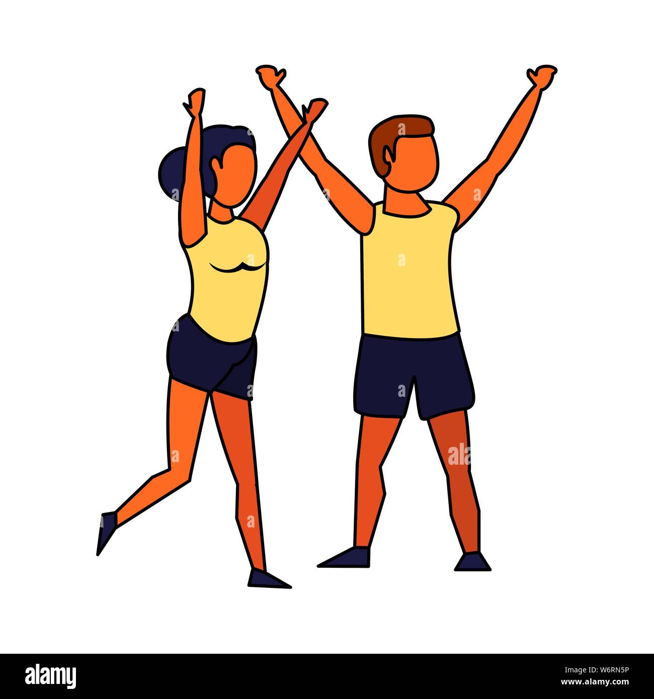 fitness sport exercise lifestyle cartoon Stock Vector Image & Art - Alamy