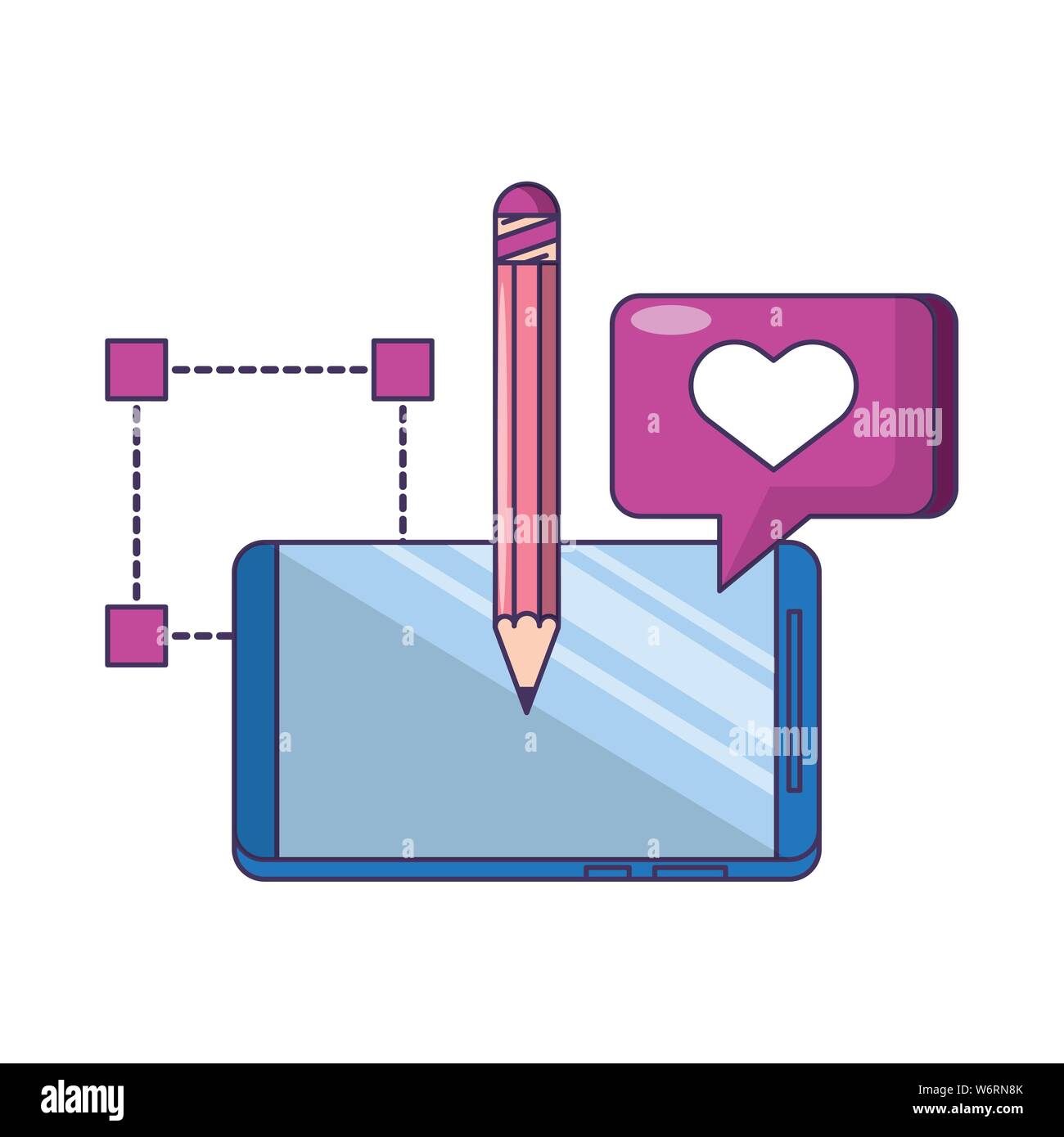 technology web digital hardware cartoon Stock Vector Image & Art - Alamy