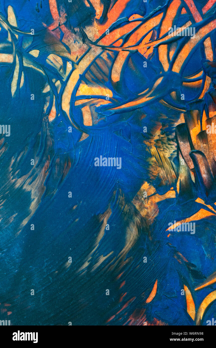 Blue abstract painting hi-res stock photography and images - Alamy