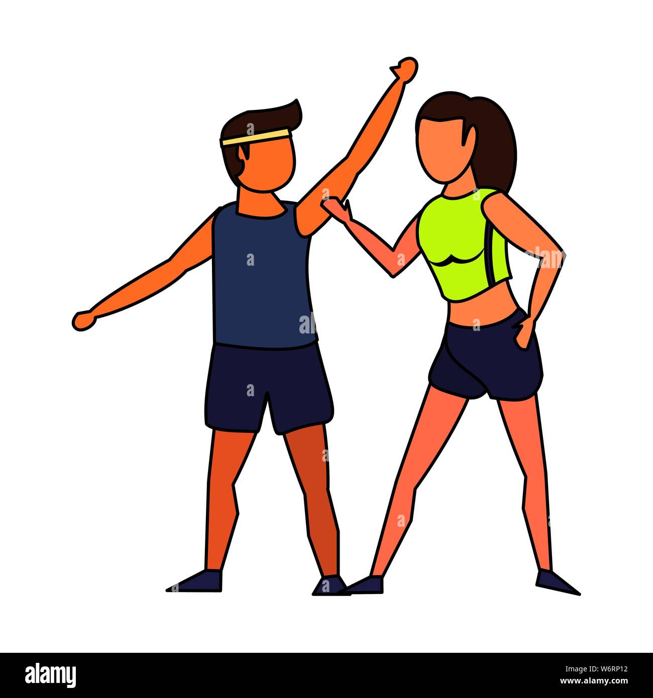 fitness sport exercise lifestyle cartoon Stock Vector Image & Art - Alamy
