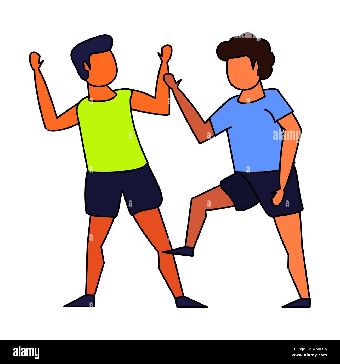 fitness sport exercise lifestyle cartoon Stock Vector Image & Art - Alamy