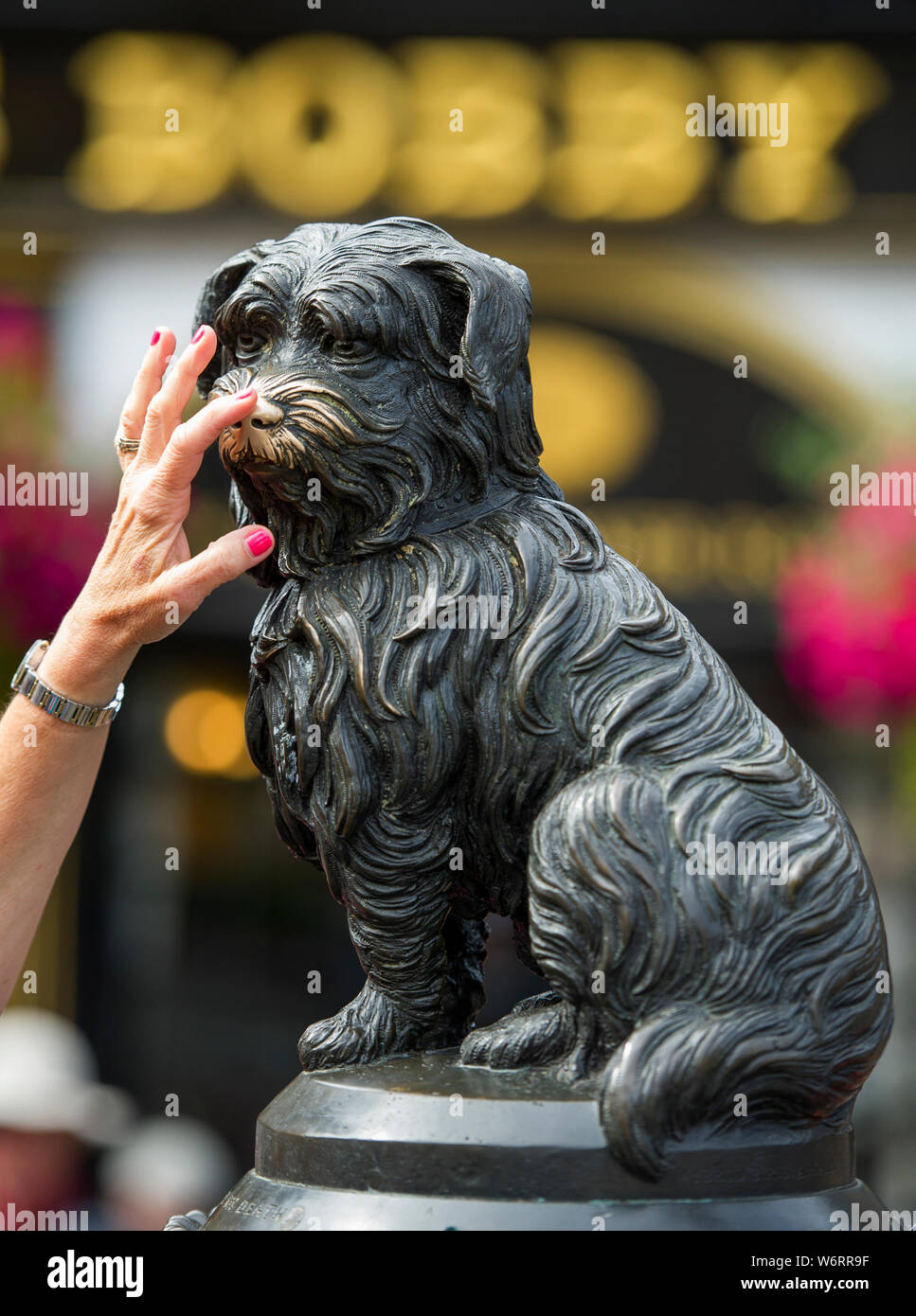 Greyfriars Bobby statue on George IV Bridge, Edinburgh, Scotland Stock ...