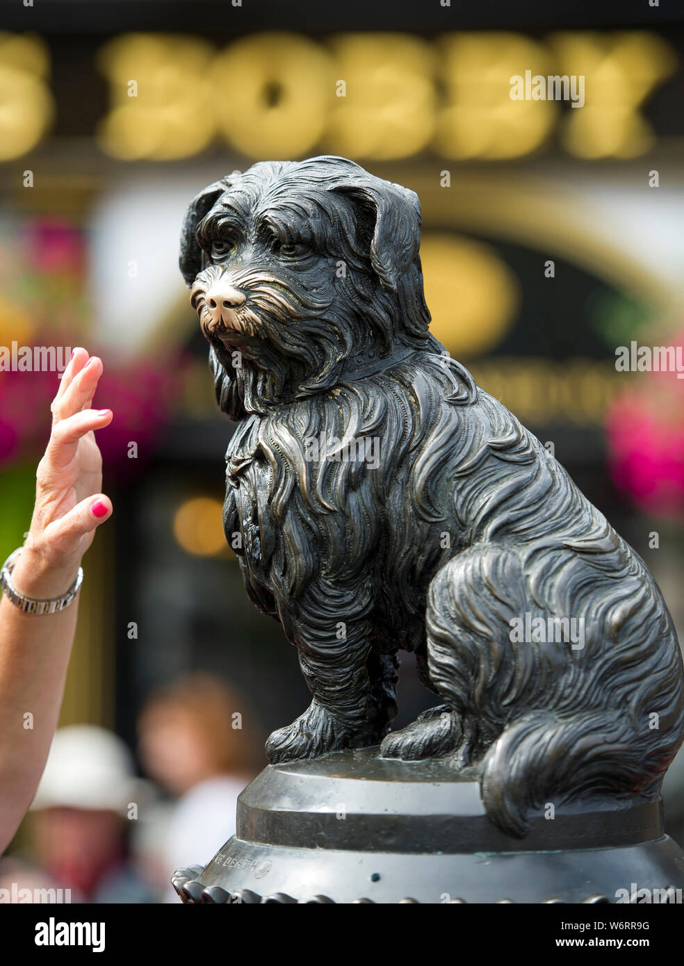 Greyfriars Bobby statue on George IV Bridge, Edinburgh, Scotland Stock ...