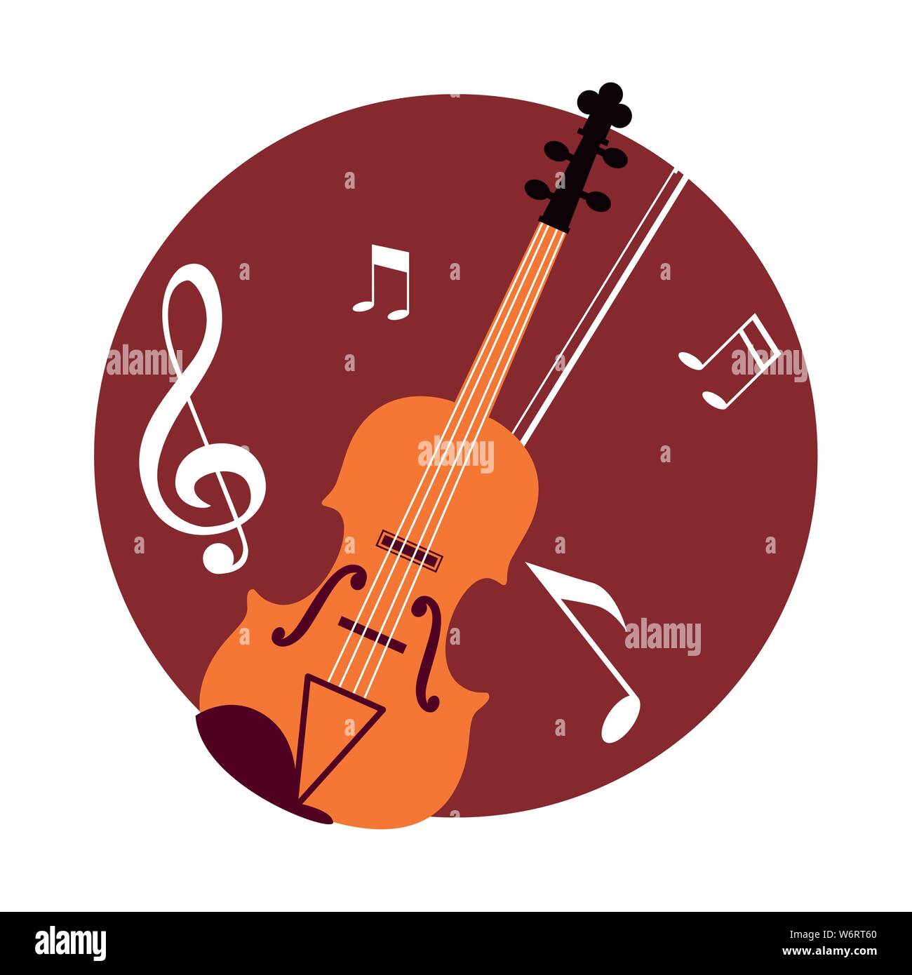 violin musical on white background vector illustration Stock Vector ...