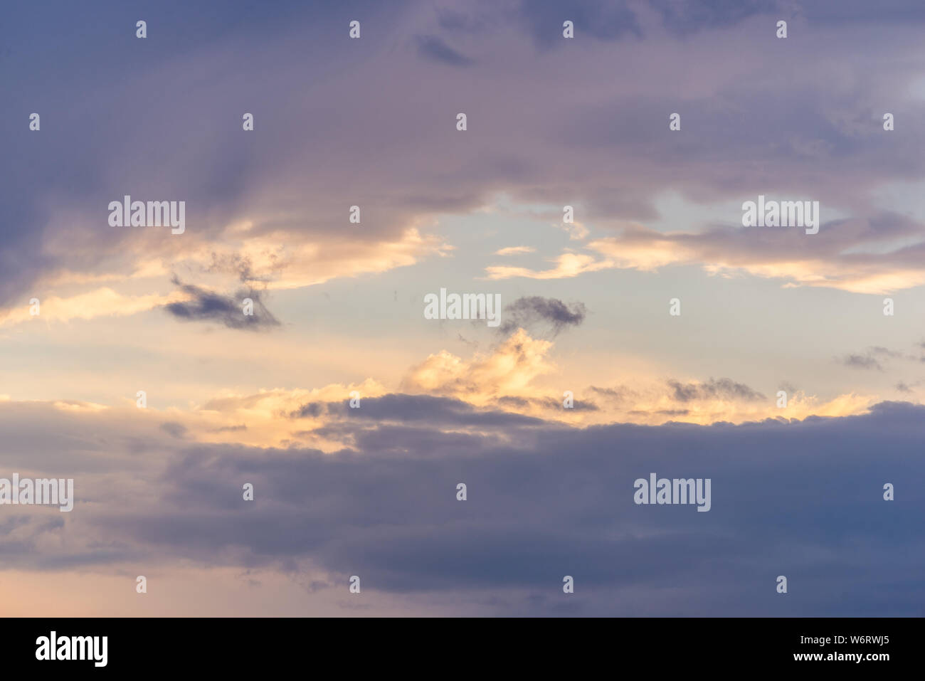 colorful dramatic sky with cloud at sunset Stock Photo - Alamy