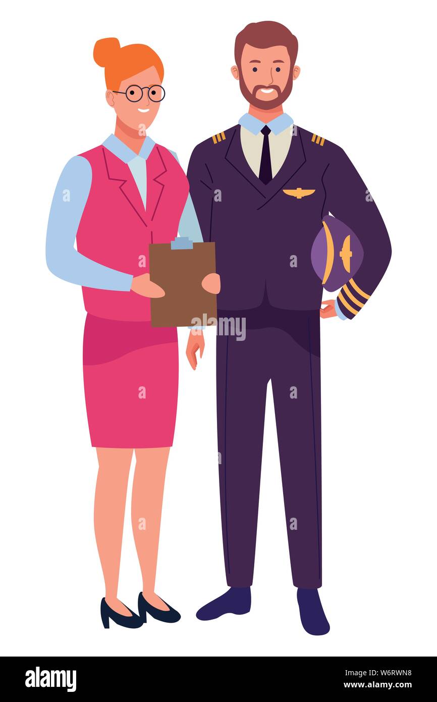 Professionals workers couple smiling cartoons Stock Vector Image & Art ...