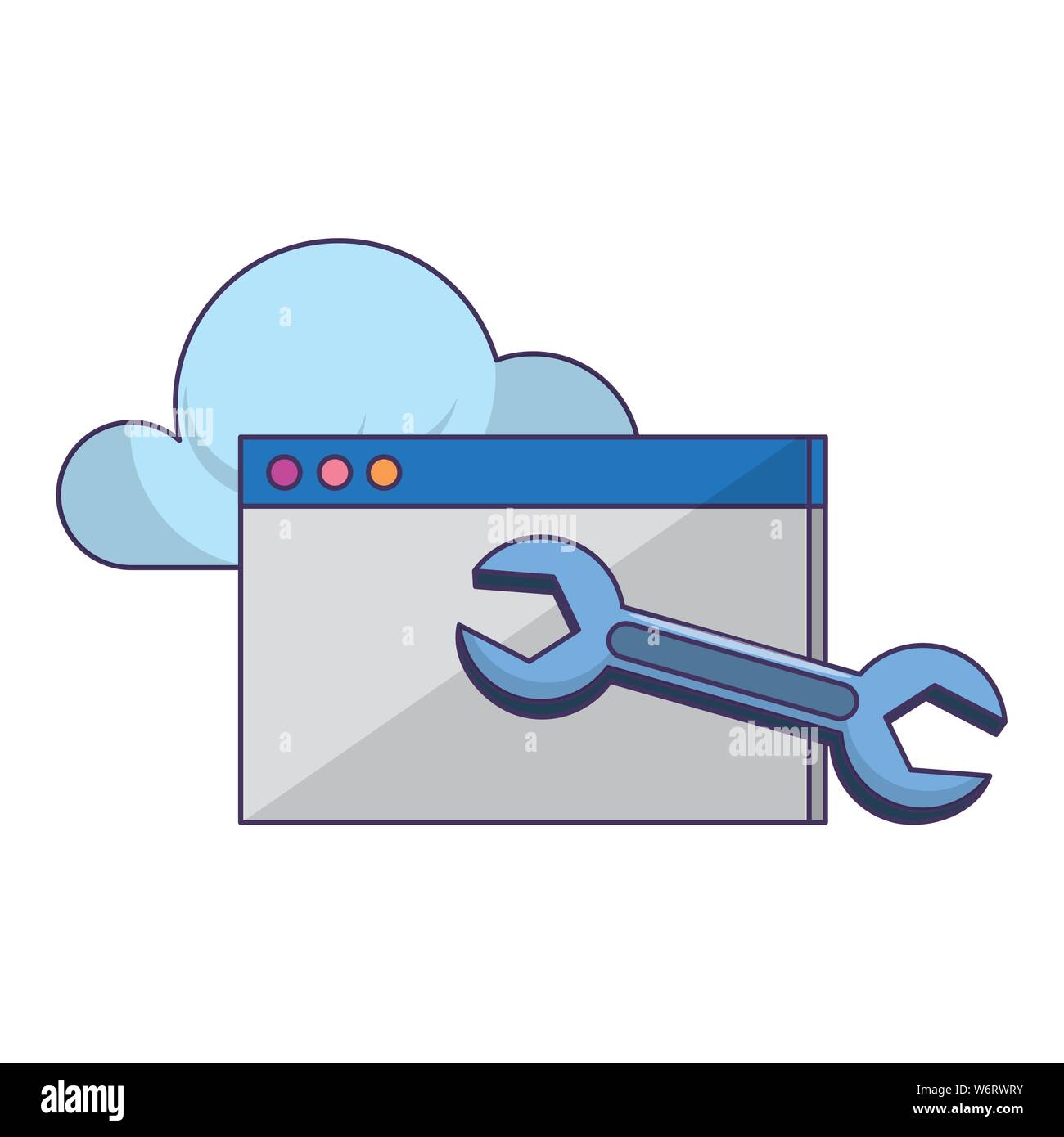 technology web digital hardware cartoon Stock Vector Image & Art - Alamy