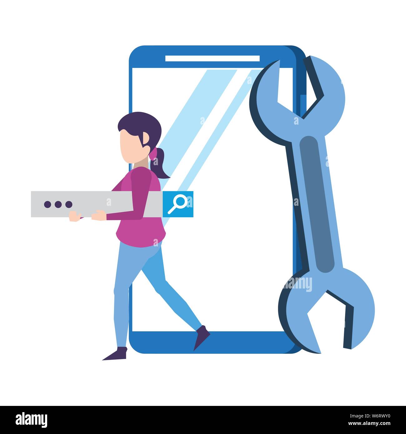 technology web digital hardware cartoon Stock Vector Image & Art - Alamy