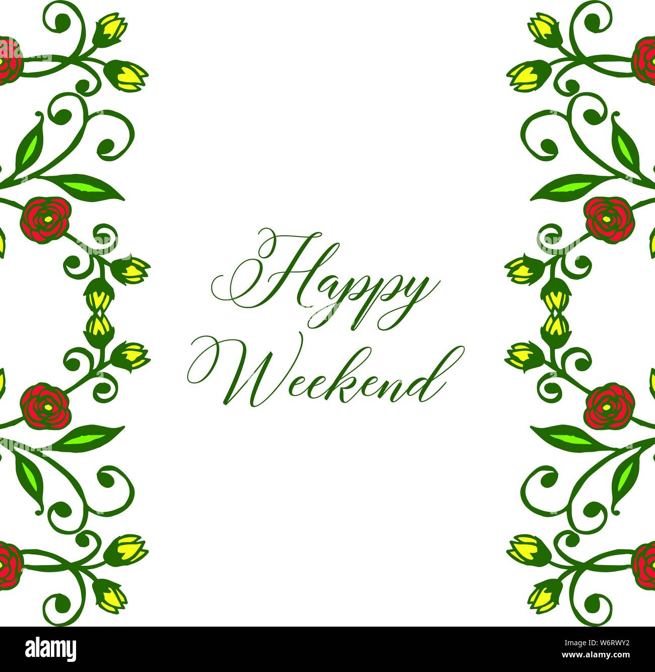 Happy weekend, beautiful greeting card background or banner, with ...