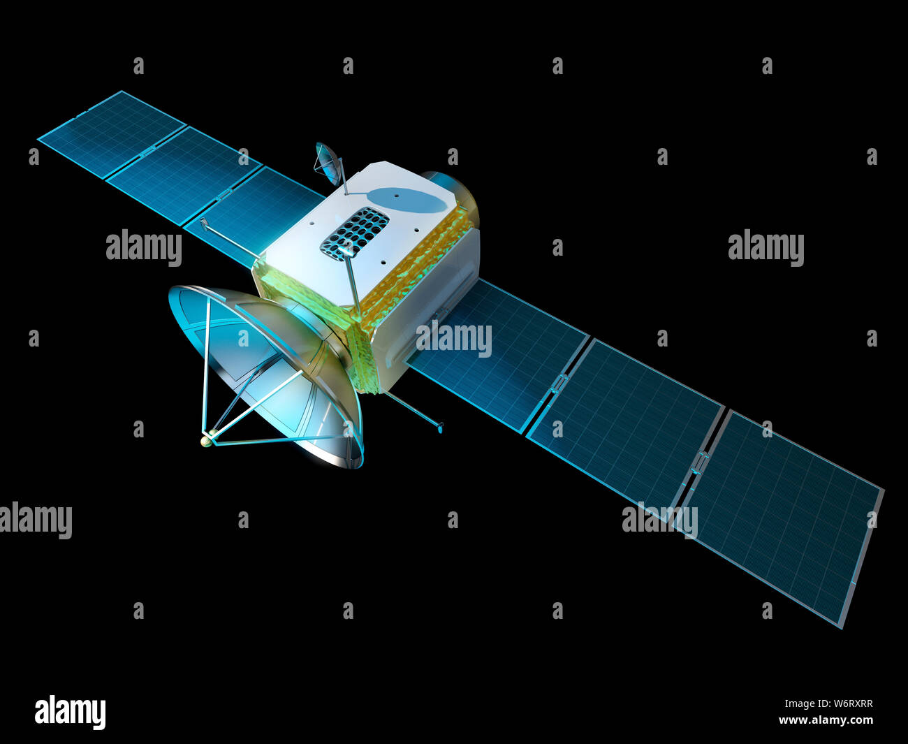 Communications satellite, illustration Stock Photo - Alamy