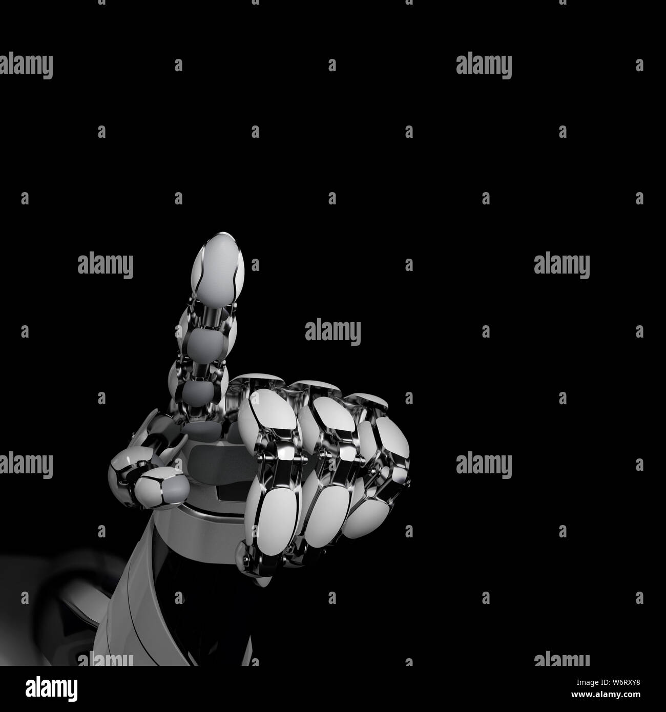 Robotic hand using touchscreen, illustration Stock Photo - Alamy