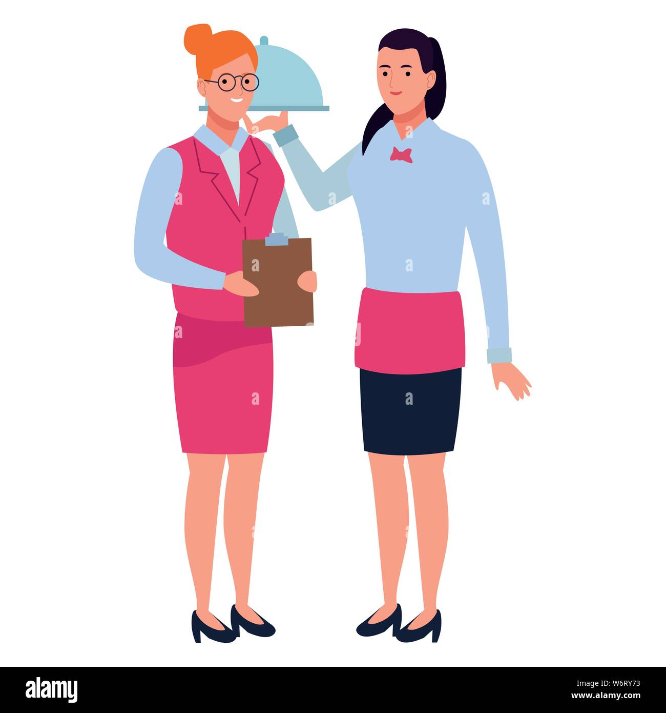 Professionals workers couple smiling cartoons Stock Vector Image & Art ...