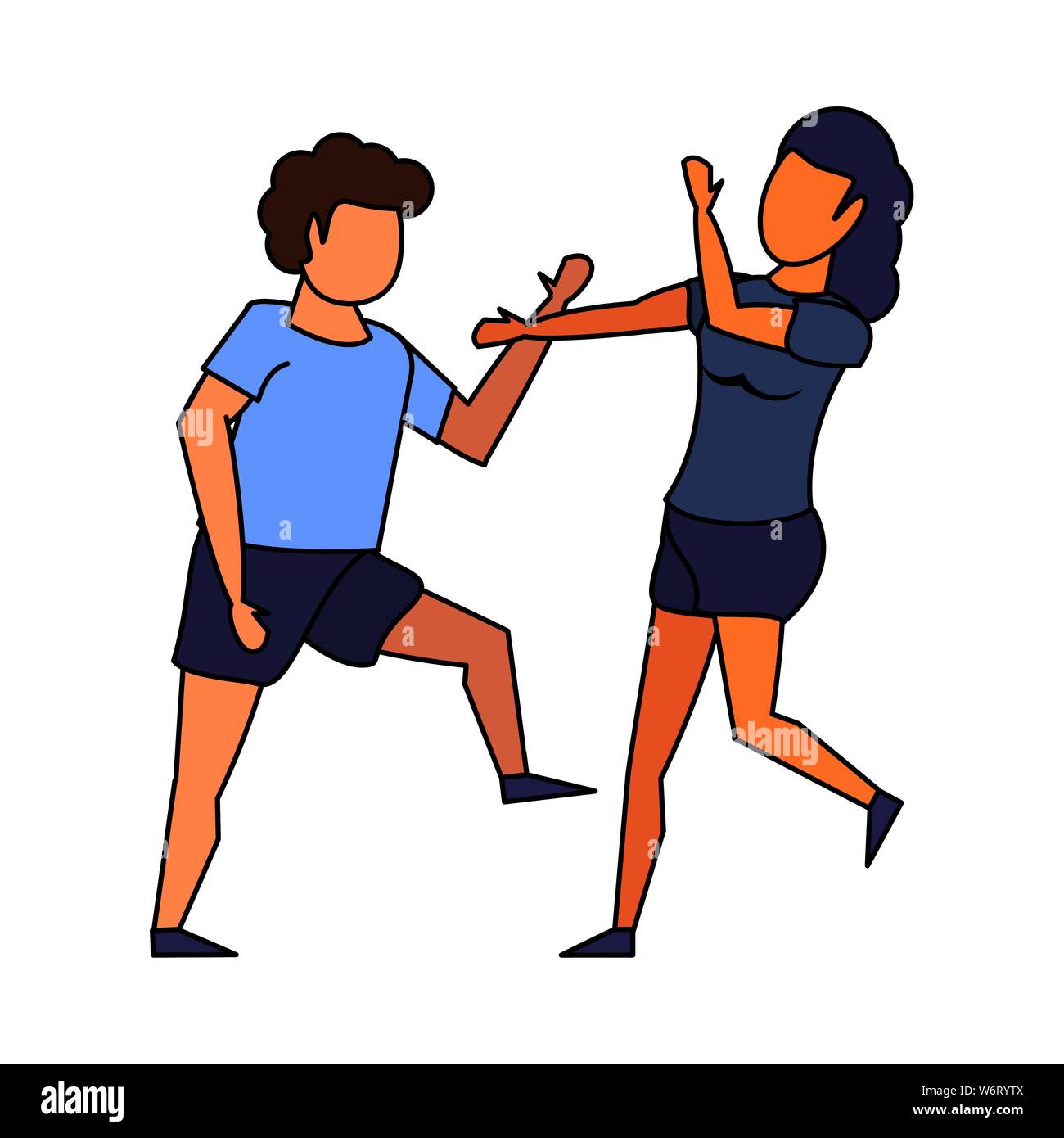 fitness sport exercise lifestyle cartoon Stock Vector Image & Art - Alamy