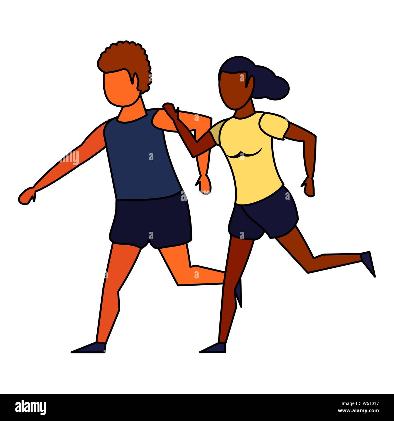 fitness sport exercise lifestyle cartoon Stock Vector Image & Art - Alamy