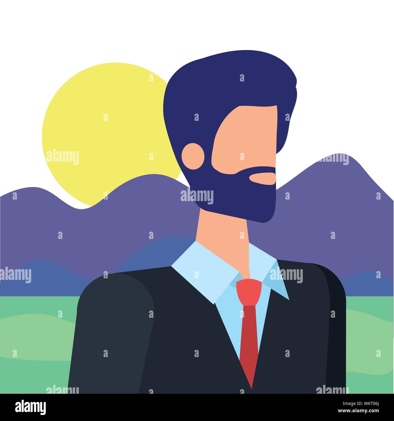 elegant businessman worker in the camp Stock Vector Image & Art - Alamy