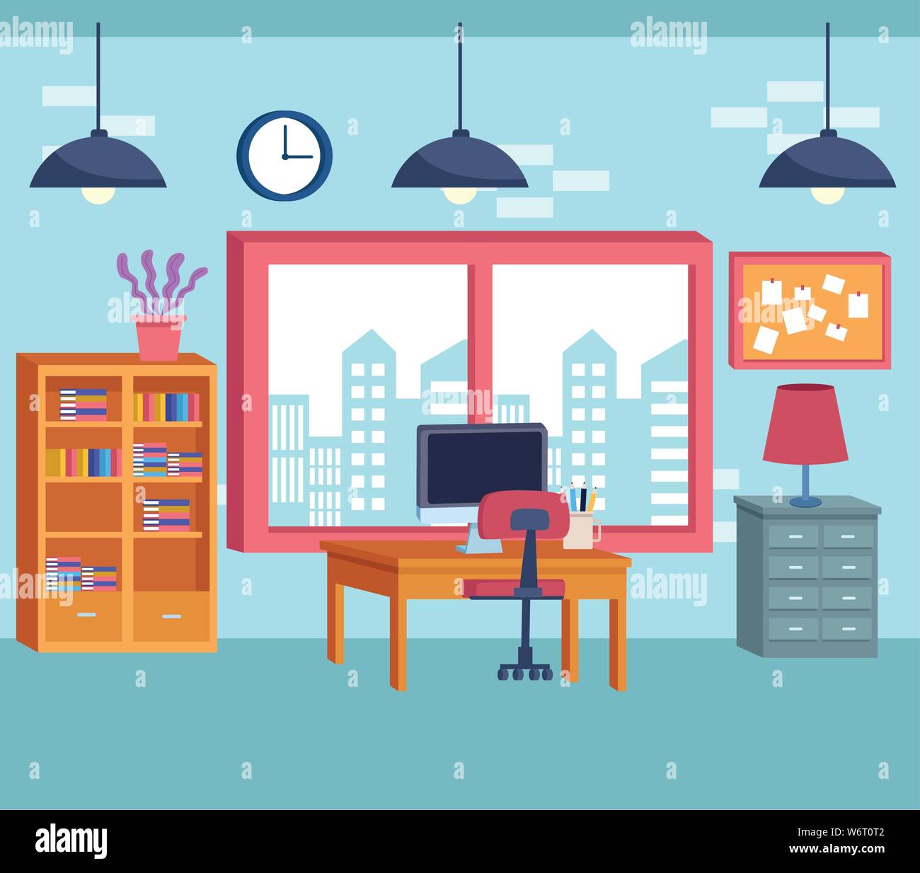 furniture modern decoration style cartoon Stock Vector Image & Art - Alamy