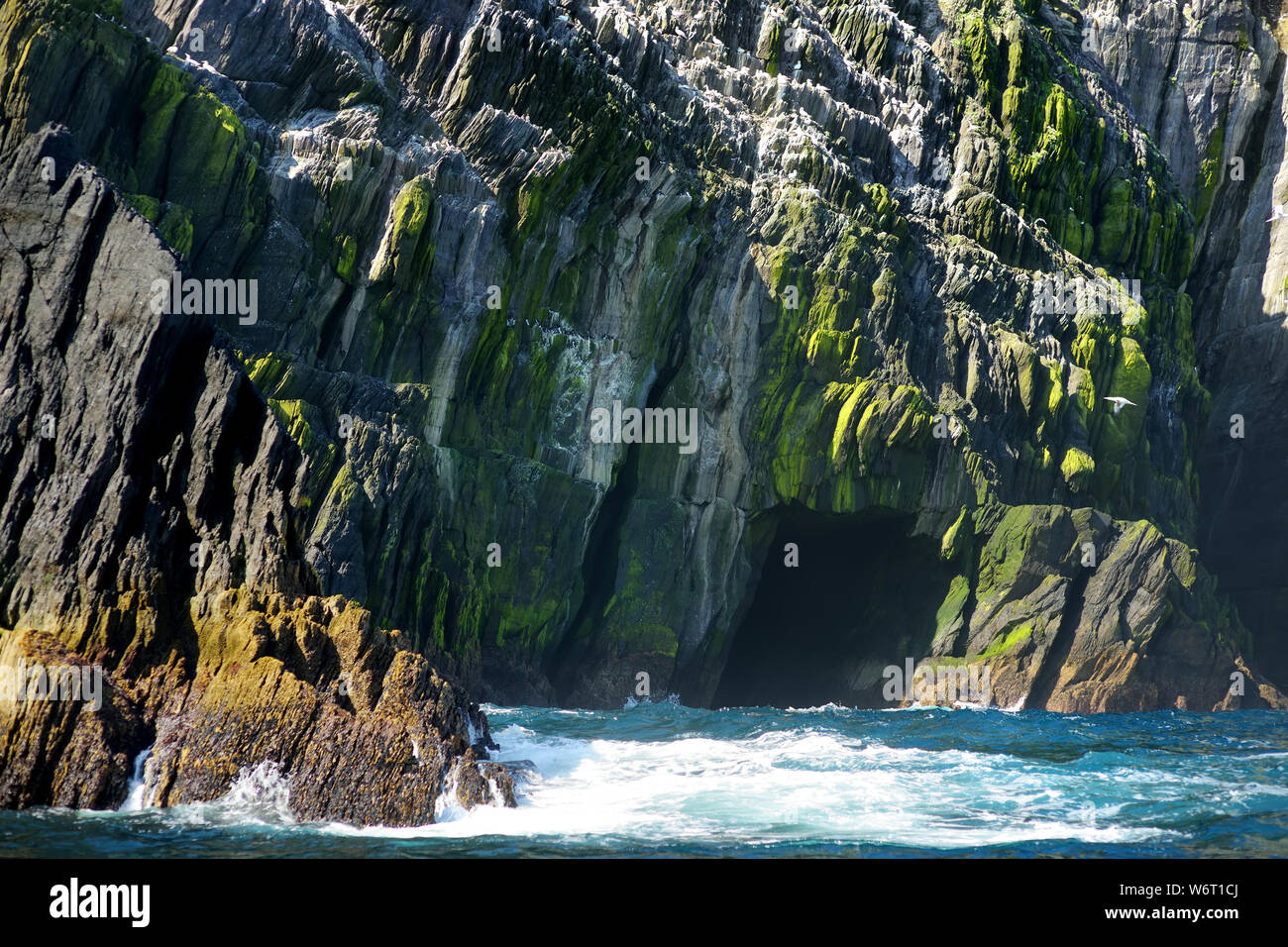 Little Skellig Island, home to many various seabirds and the second ...