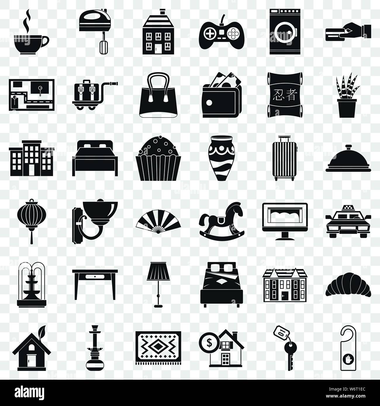 Hotel icons set, simple style Stock Vector Image & Art - Alamy