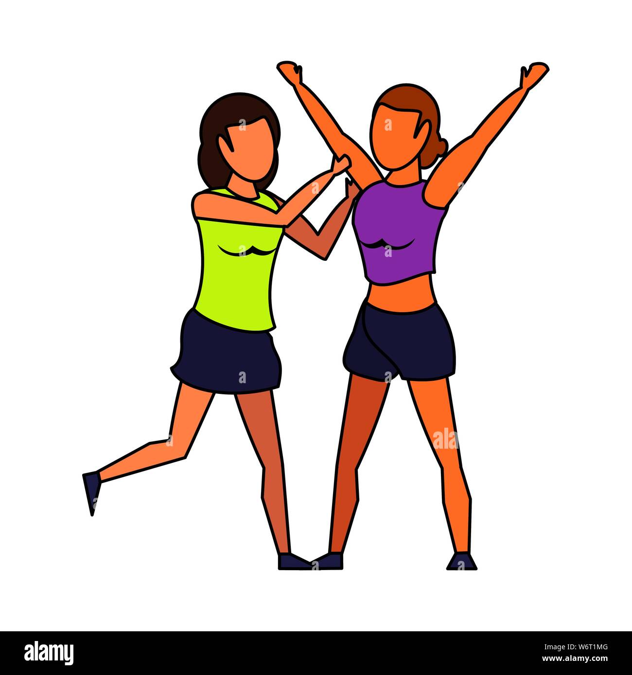 fitness sport exercise lifestyle cartoon Stock Vector Image & Art - Alamy