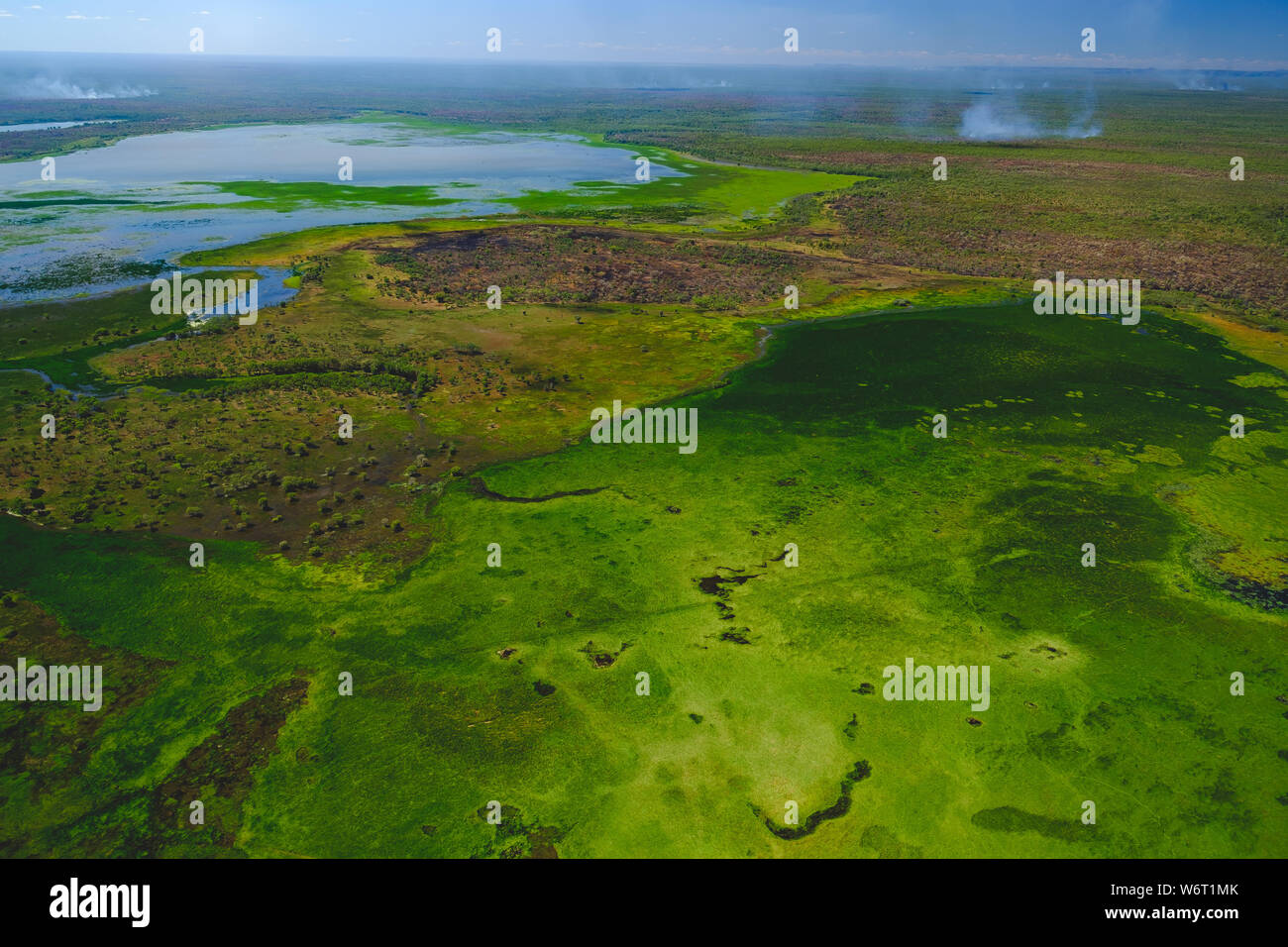 Green landscape top view hi-res stock photography and images - Alamy