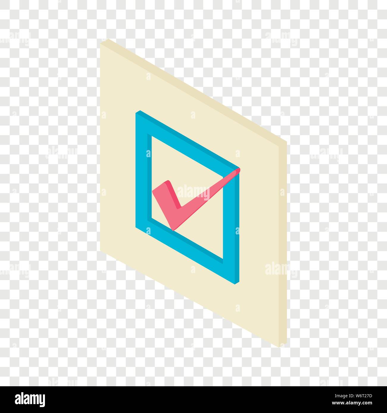 Check mark icon, isometric 3d style Stock Vector Image & Art - Alamy
