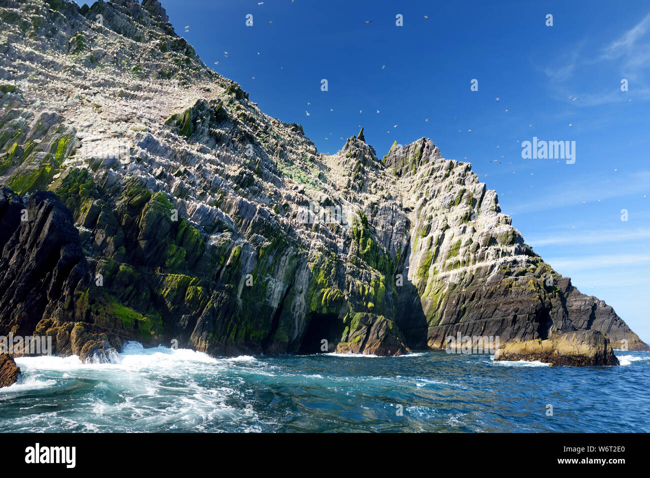 Little Skellig Island, home to many various seabirds and the second ...