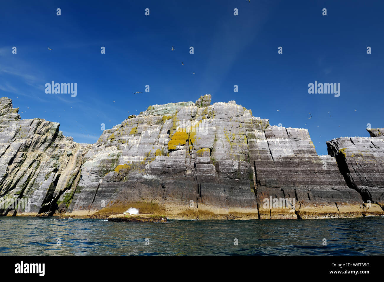 Little Skellig Island, home to many various seabirds and the second ...